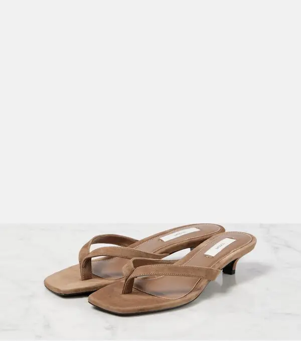 TOTEME Suede Thong Sandals