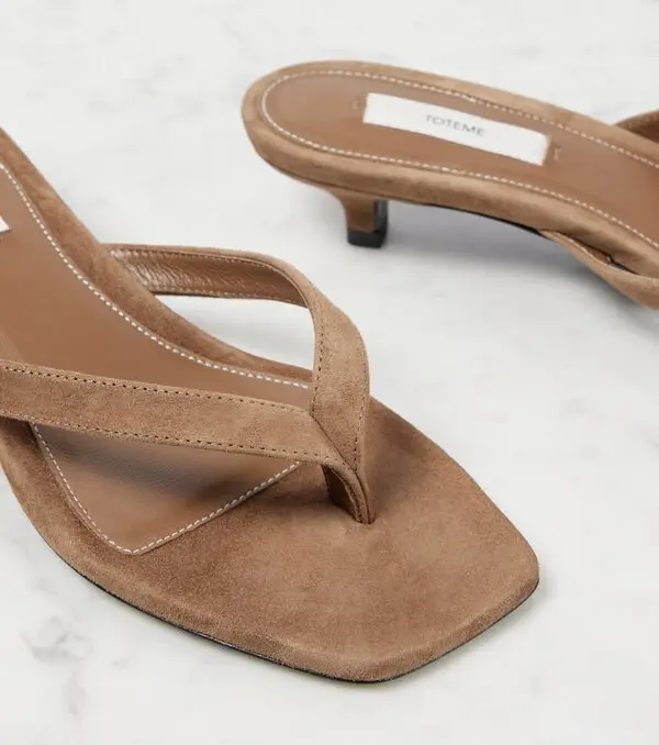 TOTEME Suede Thong Sandals