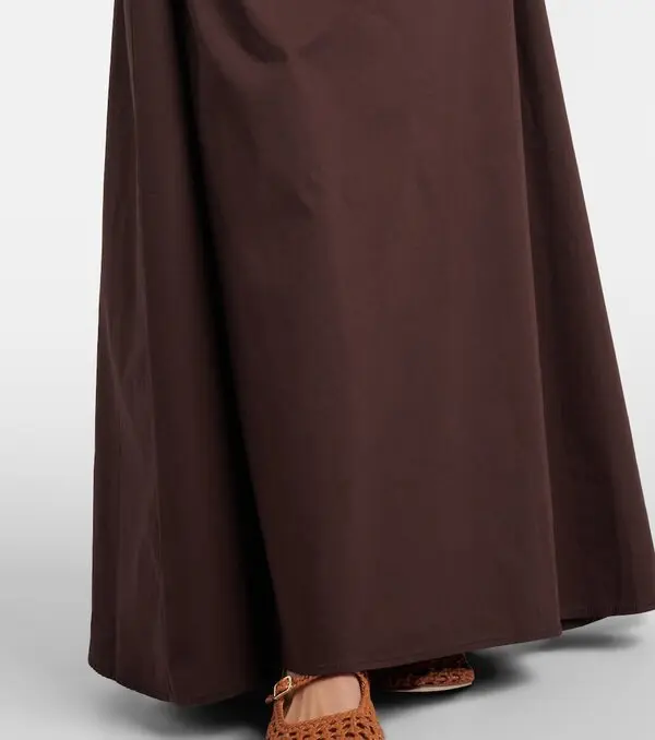 Staud Phare One-shoulder Cotton Maxi Dress - Brown