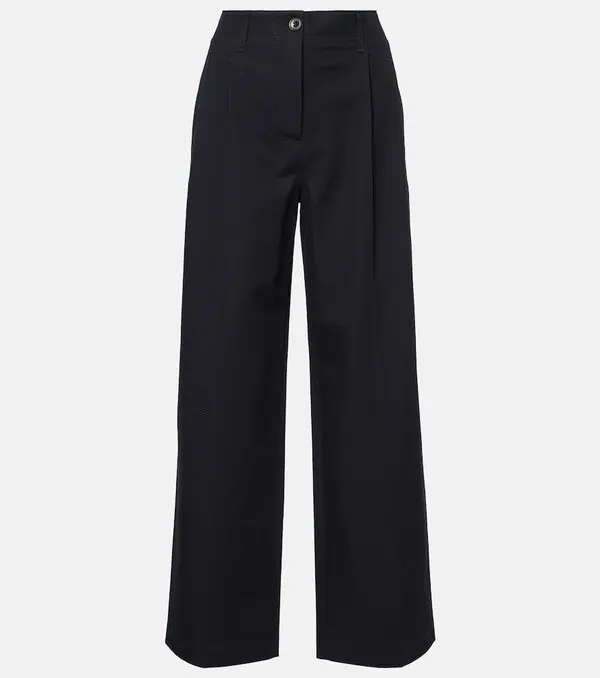 TOTEME Mid-rise Cotton Twill Chinos - Blue