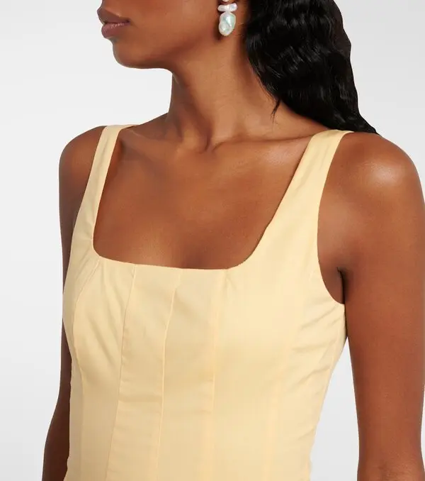 Staud Romy Gathered Cotton Minidress