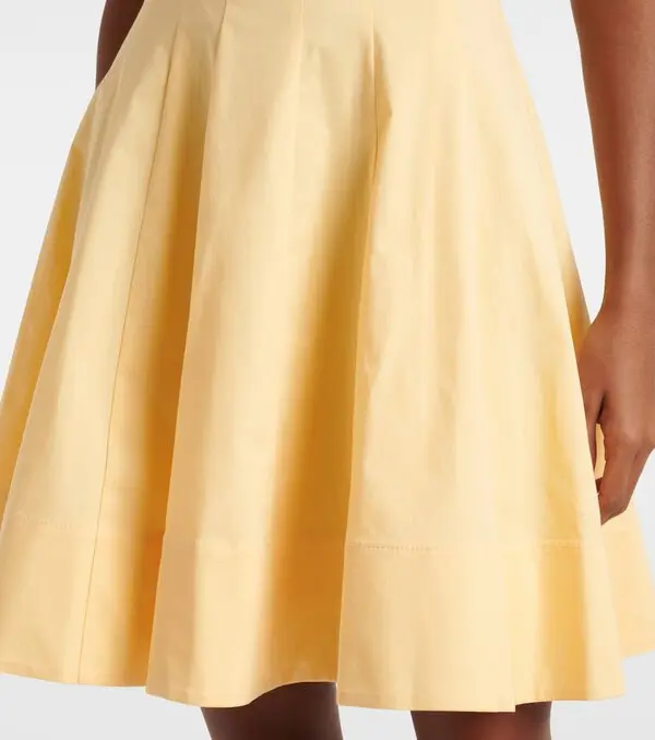 Staud Romy Gathered Cotton Minidress