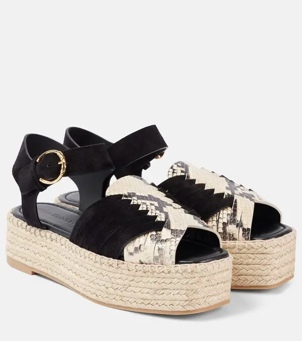 Ulla Johnson Elsa Leather Espadrilles - Black