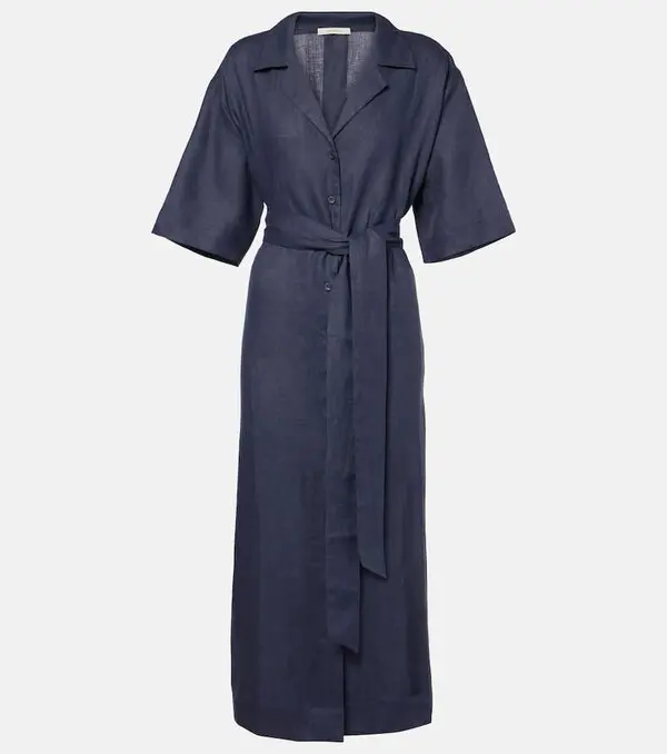 Asceno Larnaca Linen Midi Dress
