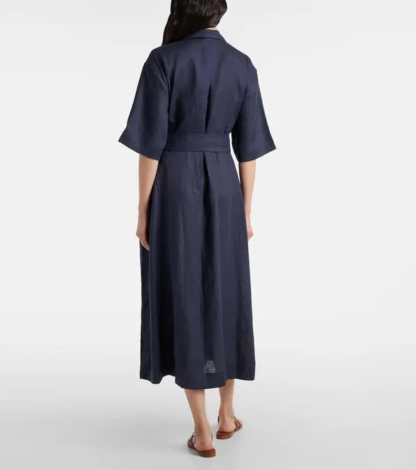 Asceno Larnaca Linen Midi Dress