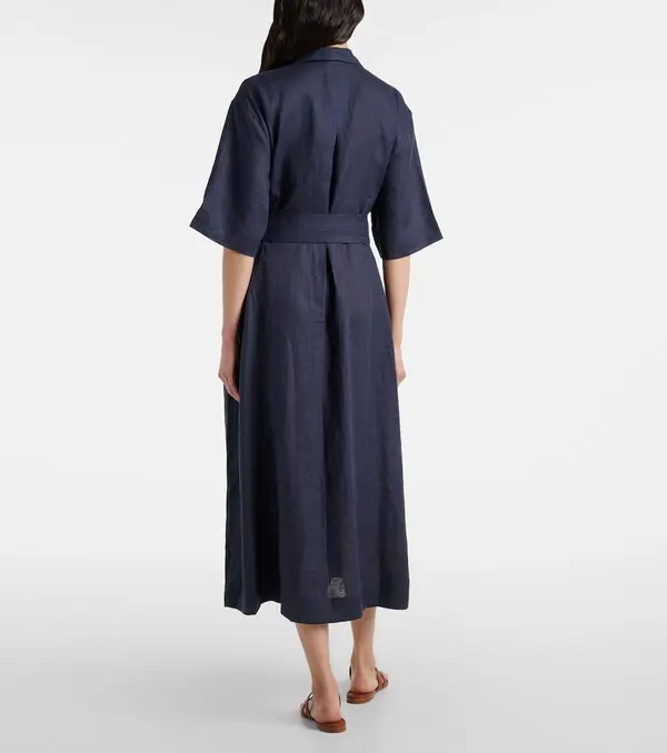 Asceno Larnaca Linen Midi Dress