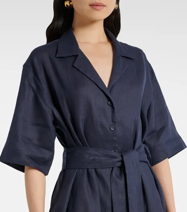 Asceno Larnaca Linen Midi Dress