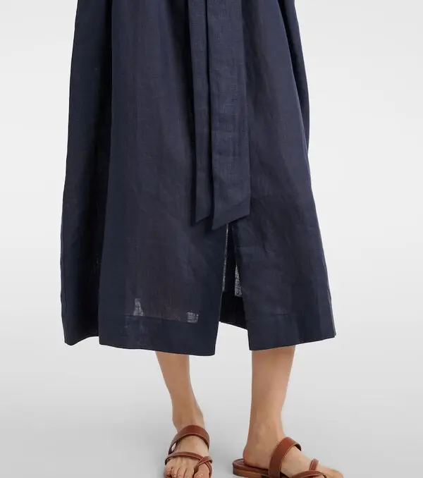 Asceno Larnaca Linen Midi Dress