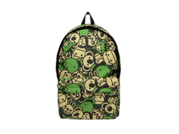 A BATHING APE All Friends Large Backpack - Green