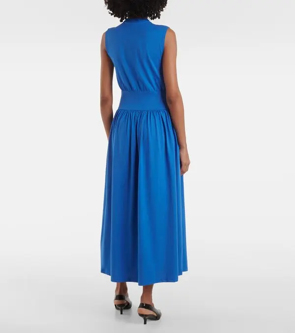 TOTEME Cotton Jersey Midi Dress - Blue