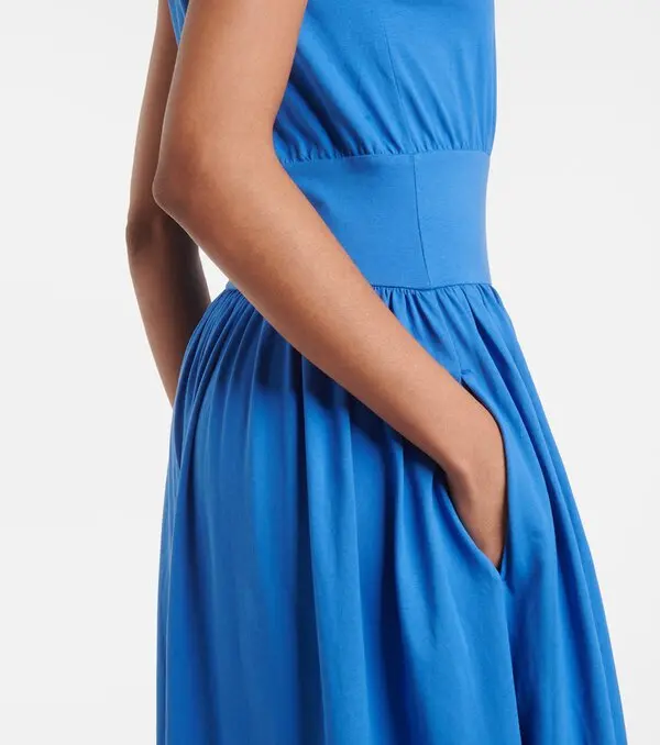 TOTEME Cotton Jersey Midi Dress - Blue