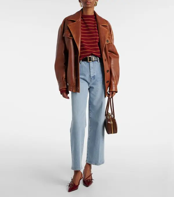 FRAME The Wide High-rise Wide-leg Jeans - Blue