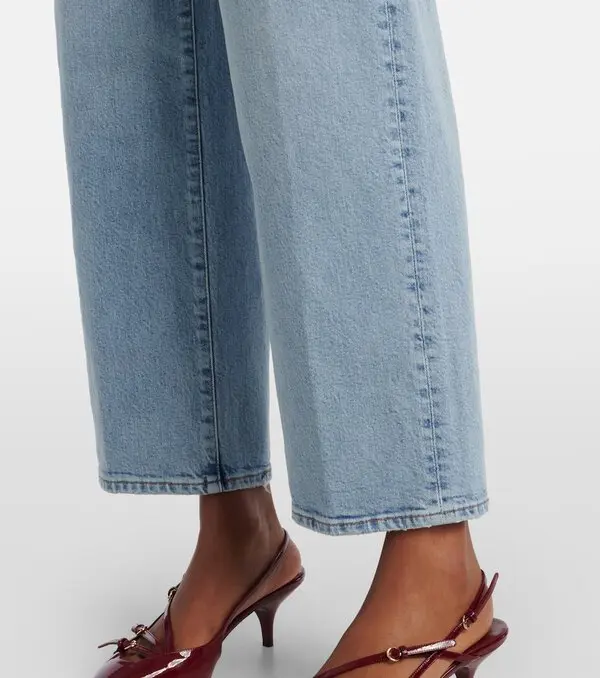 FRAME The Wide High-rise Wide-leg Jeans - Blue