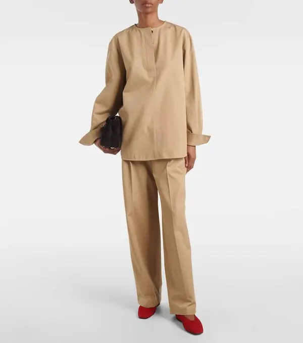 TOTEME Cotton Wide-leg Trousers
