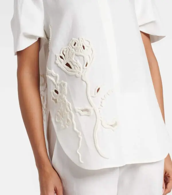 Dorothee Schumacher Embroidered Linen Shirt