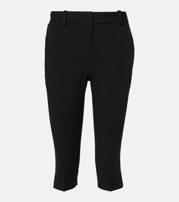 TOTEME Wool-blend Capri Trousers - Black