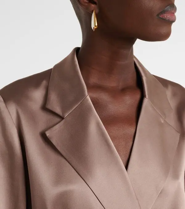 JOSEPH Joubert Silk Satin Jacket - Neutrals