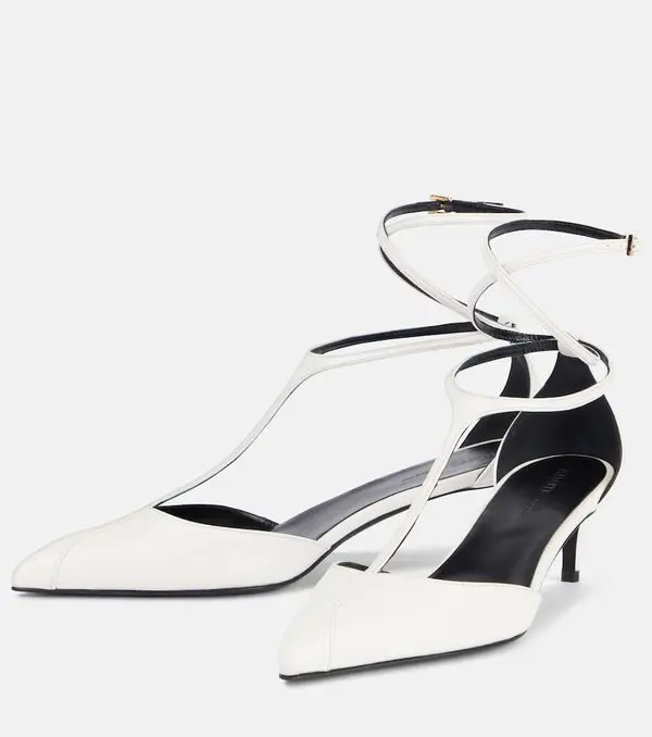 Khaite Mia 45 Leather Pumps - White