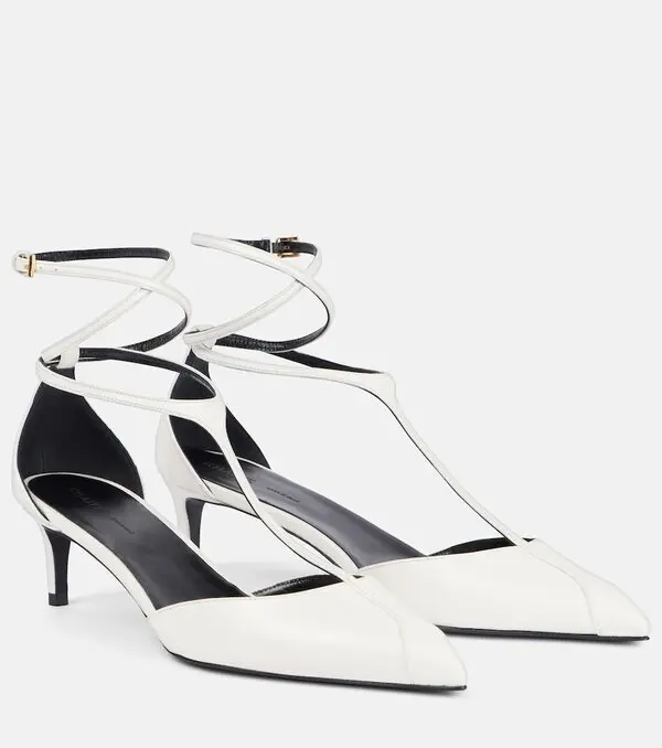 Khaite Mia 45 Leather Pumps - White