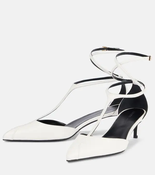 Khaite Mia 45 Leather Pumps - White