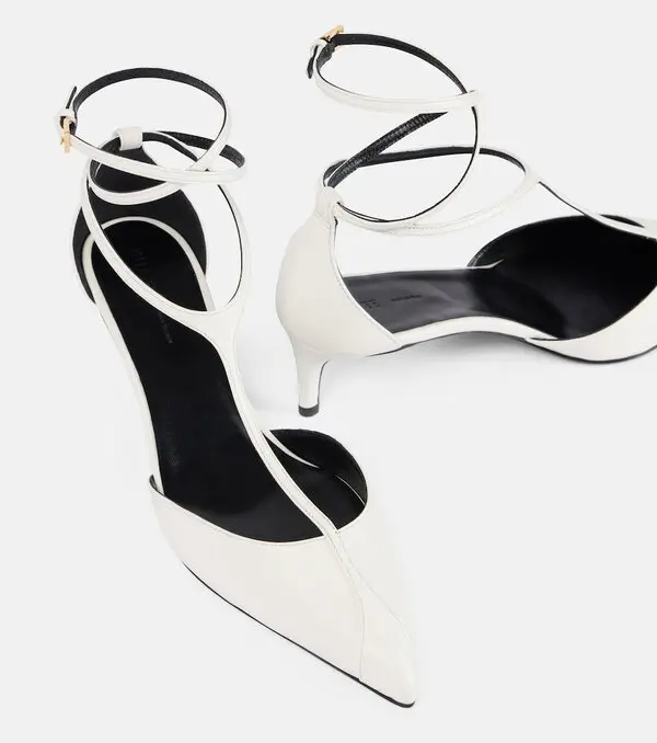 Khaite Mia 45 Leather Pumps - White