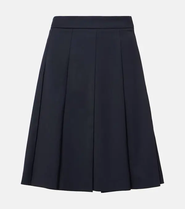 Alessandra Rich Pleated Wool-blend Miniskirt