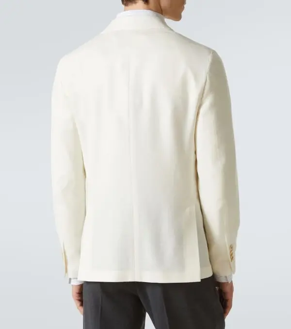 LARDINI Wool, Linen, And Silk Blazer