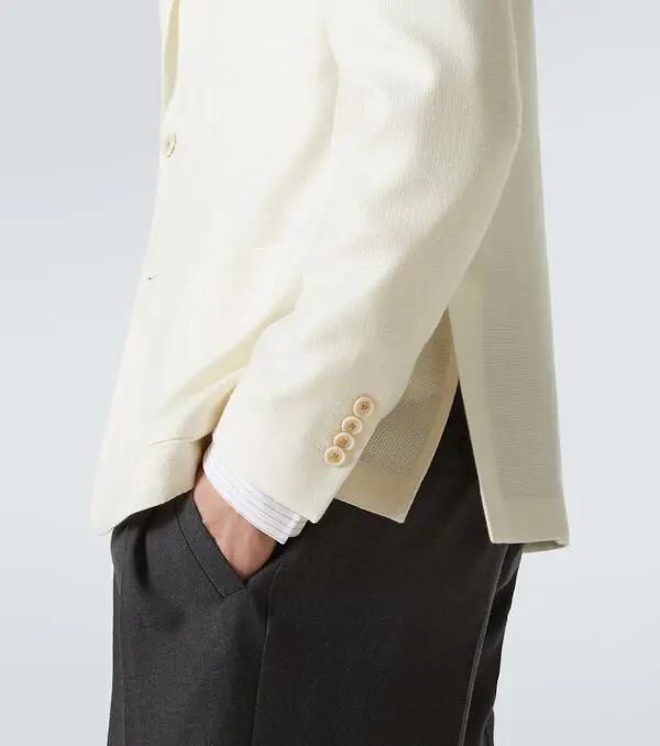 LARDINI Wool, Linen, And Silk Blazer