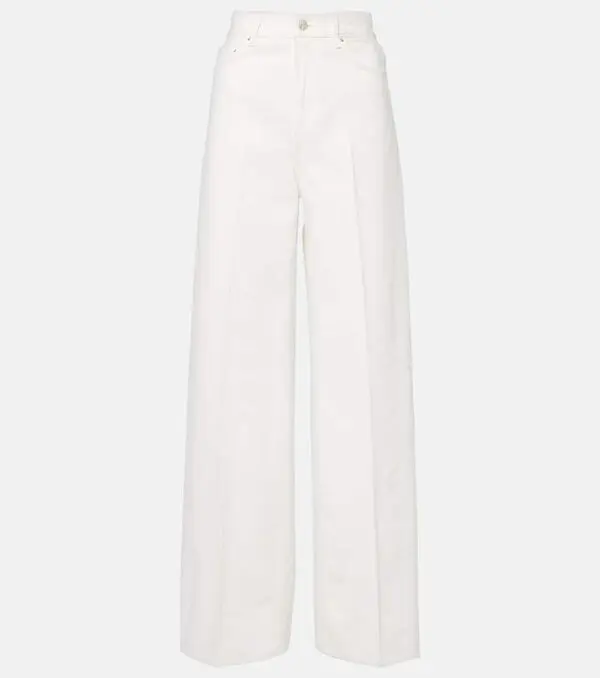 TOTEME High-rise Wide-leg Jeans - White