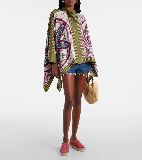 La DoubleJ Printed Silk Twill Shirt