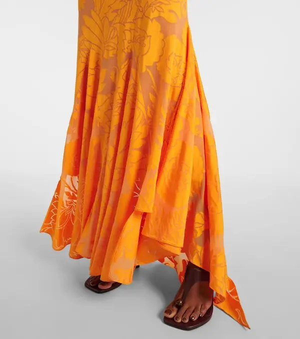Etro Floral Maxi Dress - Orange