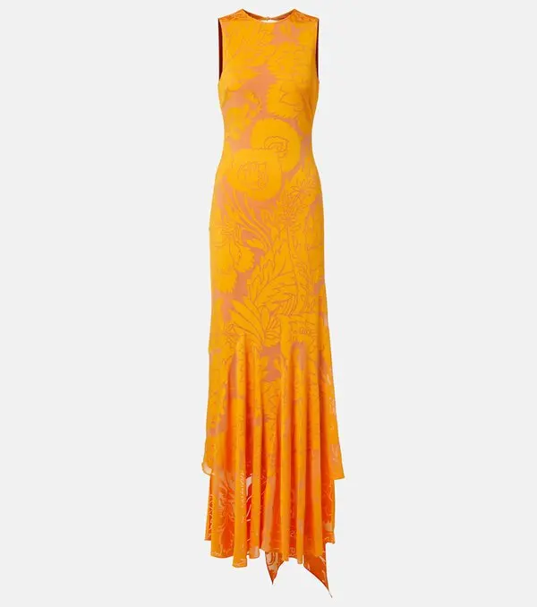 Etro Floral Maxi Dress - Orange