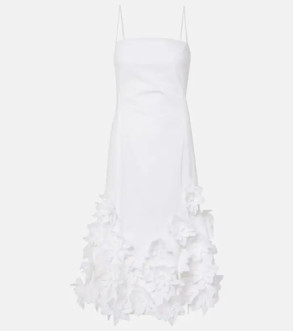 Simkhai Bella Floral-appliqué Midi Dress