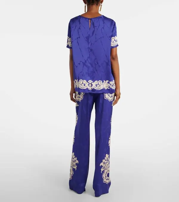 Etro Floral Satin Top