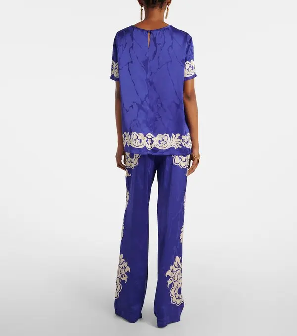 Etro Floral Satin Top