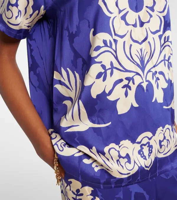 Etro Floral Satin Top