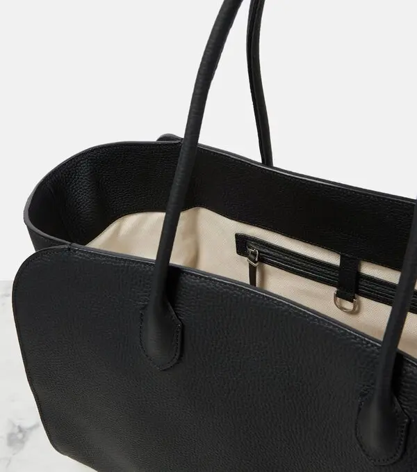 THE ROW Marlo Large Leather Tote Bag - Black