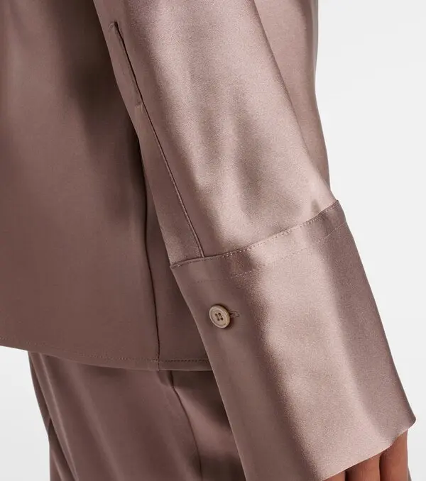 JOSEPH Brunel Silk Satin Blouse - Neutrals