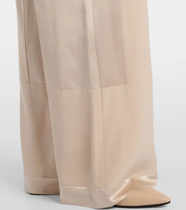 JOSEPH Corto Paneled Silk Satin Pants