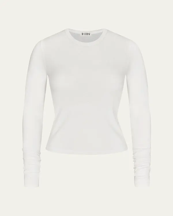 Eterne Fitted Long-sleeve T-shirt - Ivory