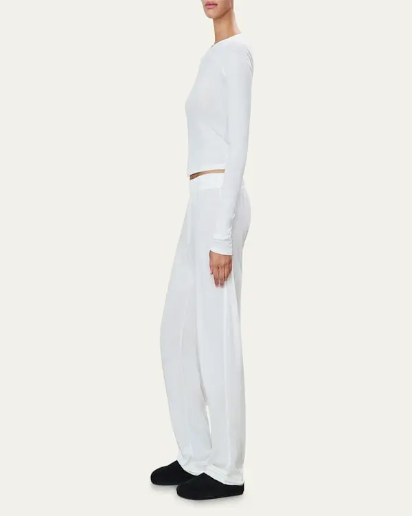 Eterne Fitted Long-sleeve T-shirt - Ivory