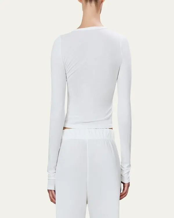 Eterne Fitted Long-sleeve T-shirt - Ivory