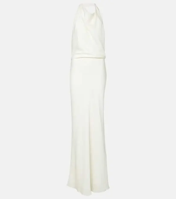 Simkhai Reannon Draped Satin Gown