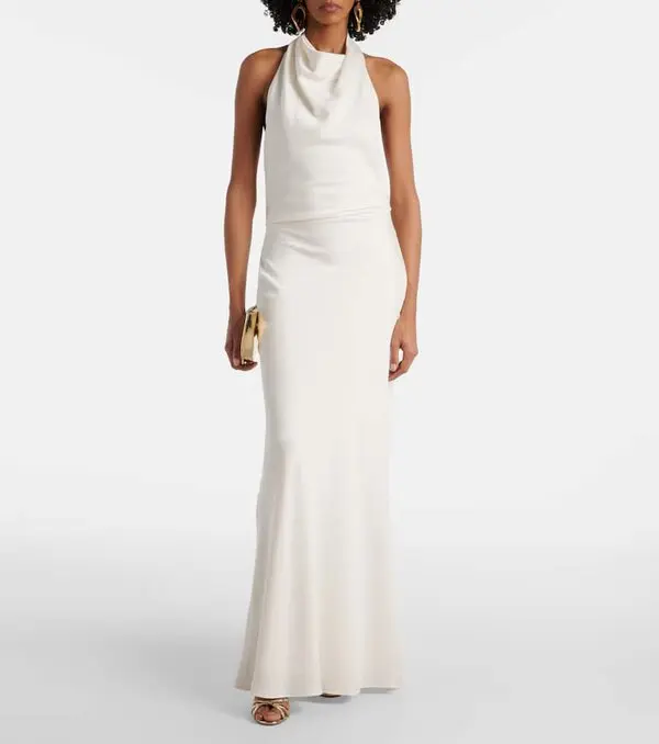 Simkhai Reannon Draped Satin Gown