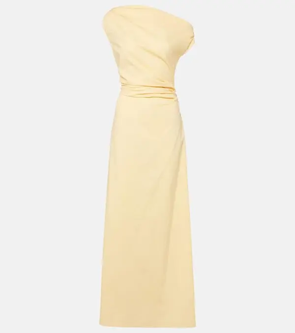 Staud Phare One-shoulder Maxi Dress - Yellow