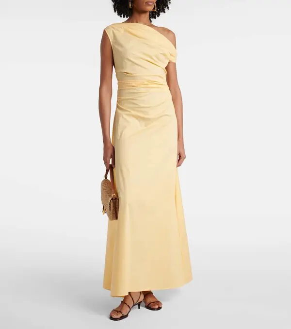 Staud Phare One-shoulder Maxi Dress - Yellow