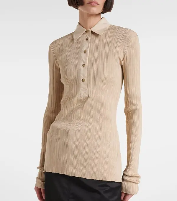 TOTEME Jersey Polo Sweater