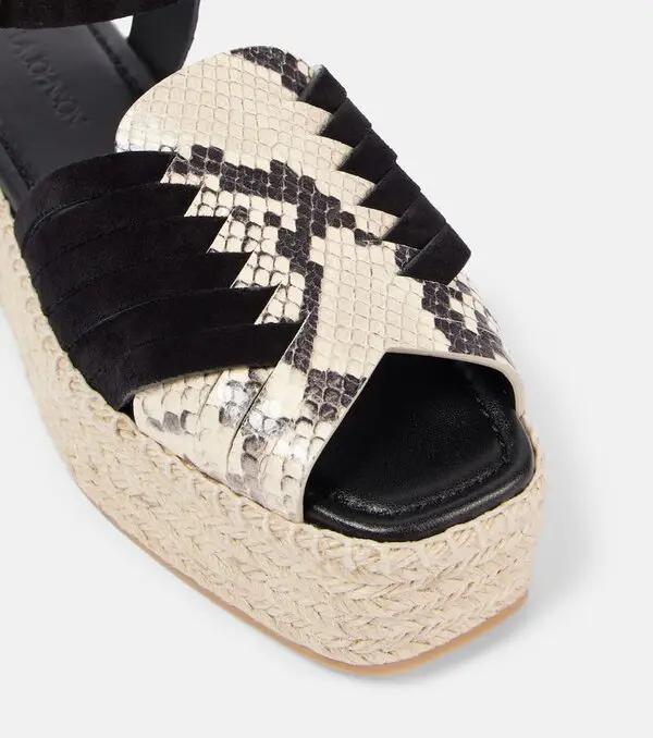 Ulla Johnson Elsa Leather Espadrilles - Black
