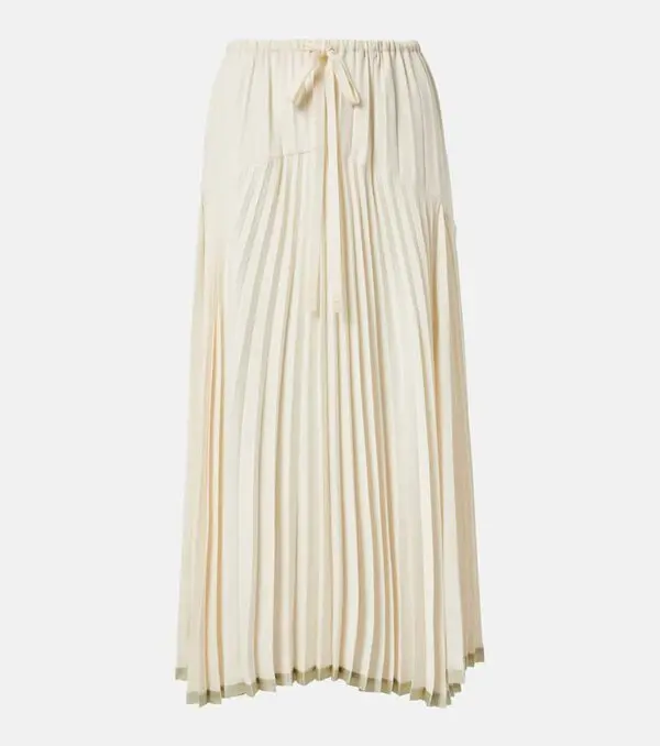 Vince Plisse Tiered Midi Skirt