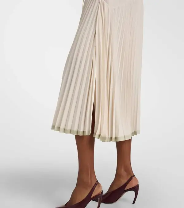 Vince Plisse Tiered Midi Skirt